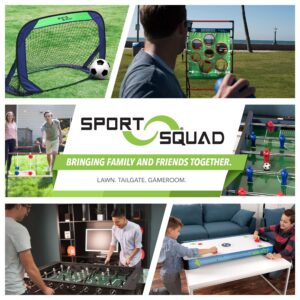 Sport Squad Portable Soccer Goal Net Set - Set of Two 4' Pop Up Training Soccer Goals with Compact Carrying Case - Easy Assembly and Compact Storage - Great for Kids and Adults