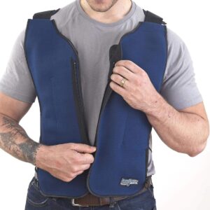 FlexiFreeze Ice Vest Cooling Kit - Cooling Vest with Additional Refill Panel and Travel Cooler (Personal Zipper)