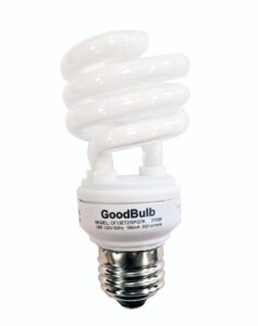 goodbulb 13-watt compact fluorescent bulb - 2700k soft white light color - ultra mini spiral cfl light bulbs - e26 medium base - pack of 4 bulbs