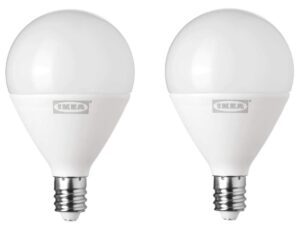 ryet led bulb e12 200 lumen, globe opal - 2 pack