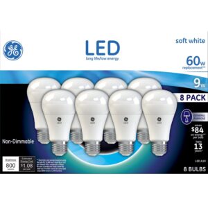 ge 60w replacement soft white led 8 pack