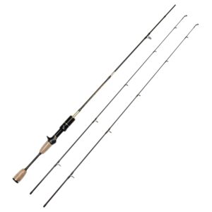 rosewood utra light baitcasting fishing rods 1.8m double tips carbon fiber fishing poles (gold, 1.8m)