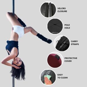 Pole Dance Mats, 3.6" thick, 5ft wide Pole Crash Mats, Specialized Fall Safety Padding Made for Pole by Pole Tribe (Black, 3.6 inch thick 5ft wide)