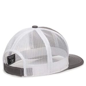 Outdoor Cap Structured mesh Back Trucker Cap, Charcoal/White, One Size