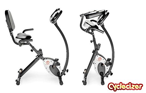 Cyclecizer Exercise Bike for Home Seniors Foldable Stationary Fitness Equipment Aerobic Pedal Exerciser