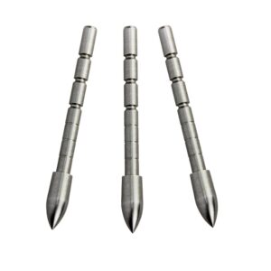 12 pcs 80/100/120 grain steel bullet point tip for id 4.2mm arrow shaft archery (100 grain)