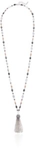 nine west women's classics beaded tassel pendant necklace, 36" l