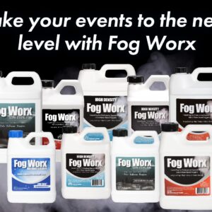 FogWorx Fog Juice - 1 Quart of Premium Odorless Fog Fluid (32 oz) - Medium Density, High Output, Long Lasting Fog Machine Fluid for 400 Watt to 1500 Watt Machines