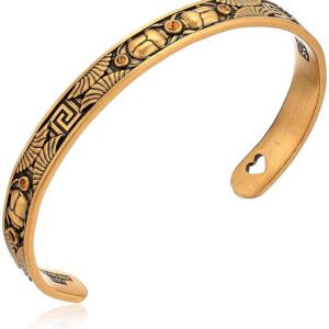 Alex and Ani Women's Scarab Cuff Bracelet, Rafaelian Gold