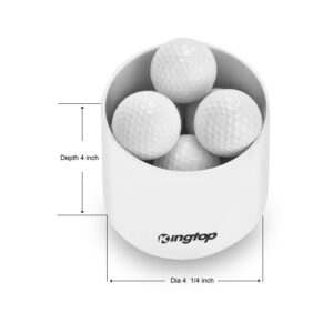 KINGTOP Golf Hole Cups for Practice Putting Green, Putting Cup, Outdoor | Indoor, Fit USGA | PGA Regulations, Ivory White, 4" Depth, 2-Pack