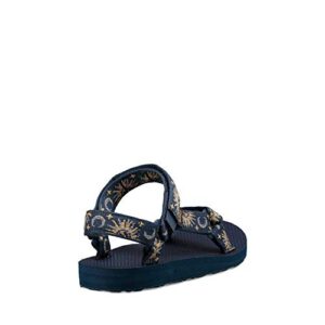 teva women's original universal sandal, sun and moon insignia blue, 8