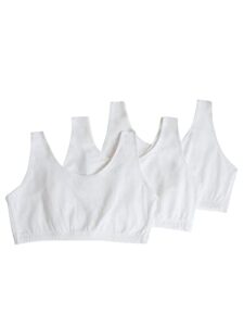 fruit of the loom womens built up tank style sports bra, white/white/white, 38 us