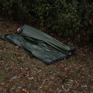 (Army Green) Emergency Sleeping Bag (+ FREE Emergency Blanket) - Lightweight, Waterproof Bivy Sack made with our Advanced Thermal Material + Nylon Carry Bag, Camping Gear & Bug Out Bags & Kits