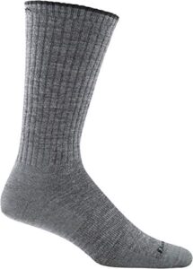 darn tough 1480 men's merino wool standard issue mid-calf light socks, gray, medium (8-9.5)