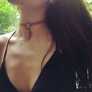 Suede Choker Necklace for Women, Native American Indian Jewelry Bohemian Feather Handmade Leather Jewelry