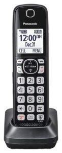 panasonic additional cordless phone handset accessory compatible with kx-tgf540/570/tg785 cordless phone systems series - kx-tgfa51b, black