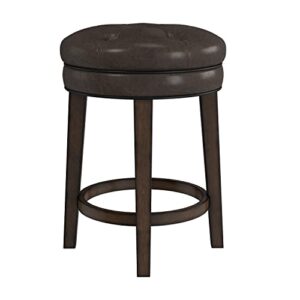 hillsdale krauss backless swivel counter height stool counter stool, dark brown