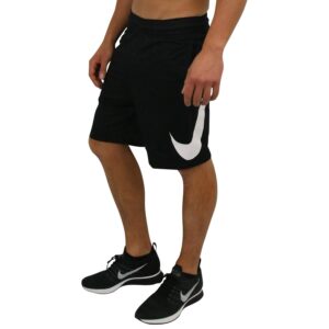 NIKE Men's HBR Basketball Shorts, Black/Black/White, Medium