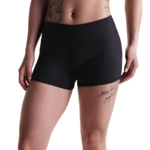 Tough Mode Women's 3" Athletic Workout Volleyball Running WOD Compression shorts Black