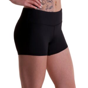 Tough Mode Women's 3" Athletic Workout Volleyball Running WOD Compression shorts Black