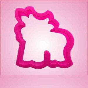 pink collin cow cookie cutter