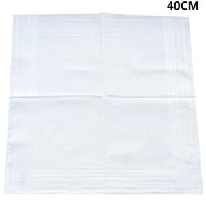 Men's Pure Cotton Handkerchief White Hankies 3PCS