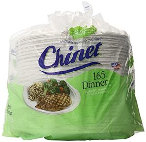 chinet paper dinner plates - 165 count (4 pack)