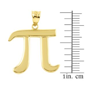 10k Yellow Gold Mathematical Pi Symbol Pendant