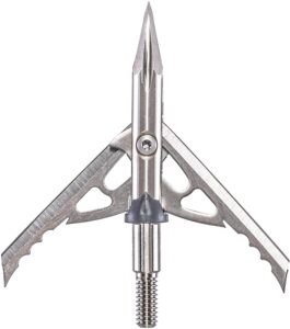 rage hypodermic trypan broadhead 100gr 3pk. silver (35100)