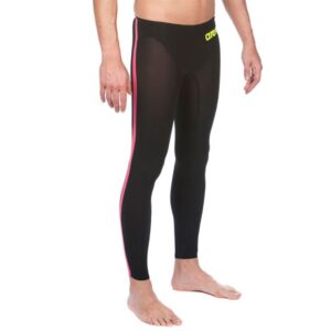 arena powerskin r-evo open water pant, black/fluo yellow, 28