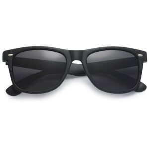 Got Shades WHOLESALE UNISEX 80'S RETRO STYLE TRENDY SUNGLASSES - 4 PACK (Matte Black | Smoke Lenses, 52)