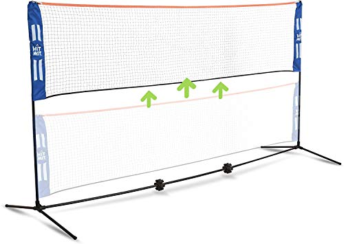 JOOLA HIT MIT Adjustable Height Portable Badminton Net Set - Competition Multi Sport Indoor or Outdoor Net for Playing Pickleball, Kids Volleyball, Soccer Tennis, Lawn Tennis - Easy and Fast Assembly