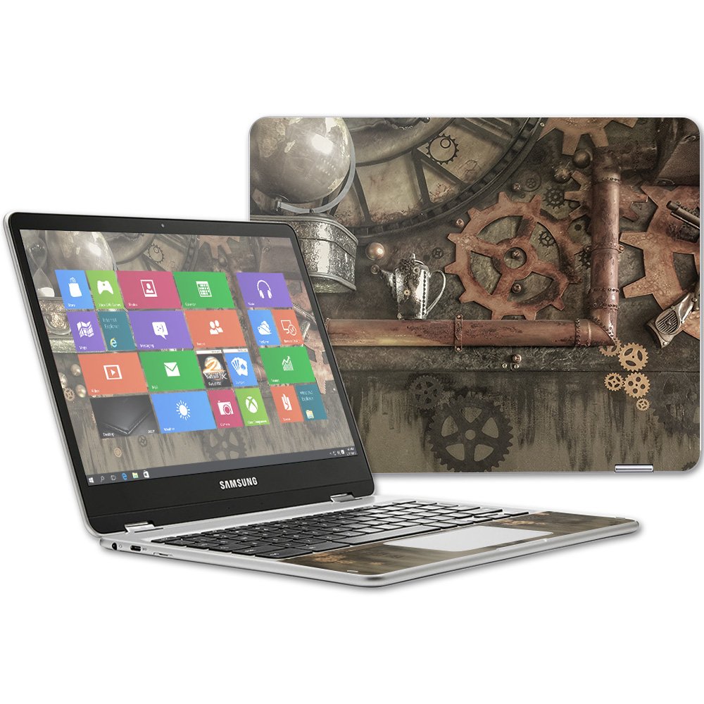 MightySkins Skin Compatible with Samsung Chromebook Plus 12.3"(2017 - Steam Punk Room | Protective, Durable, and Unique Vinyl wrap Cover | Easy to Apply, Remove, and Change Styles | Made in The USA