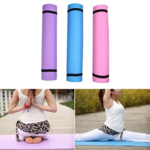 LIYUDL 4mm Thickness Yoga Mat Non-Slip EVA Foam Yoga Pad,Dampproof Sleeping Mattress Mat,for Pilates,Fitness,Workout,Lose Weight Blue