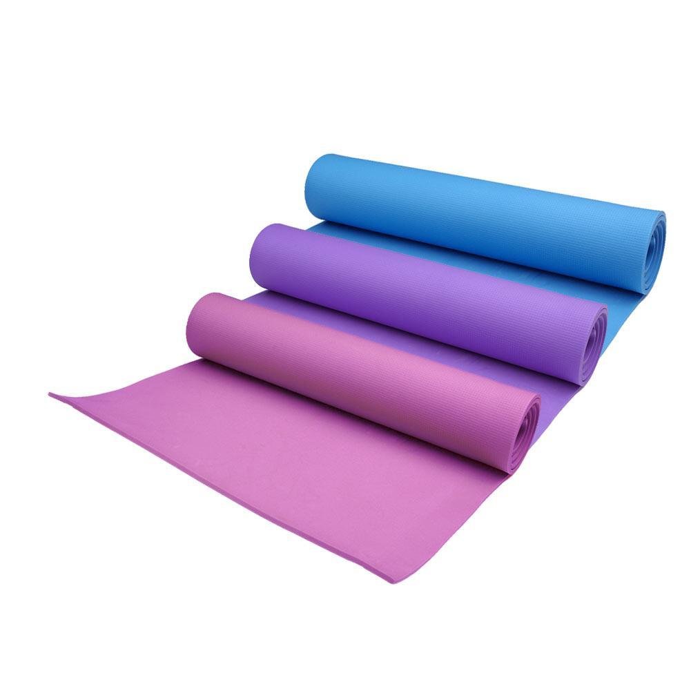 LIYUDL 4mm Thickness Yoga Mat Non-Slip EVA Foam Yoga Pad,Dampproof Sleeping Mattress Mat,for Pilates,Fitness,Workout,Lose Weight Blue