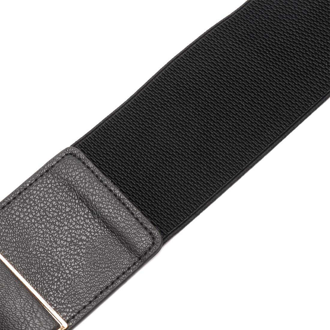 Beltox Womens 3" Wide Belt Elastic Stretch Cinch Waistband Lady Cummerband(26-43", Black Belt)