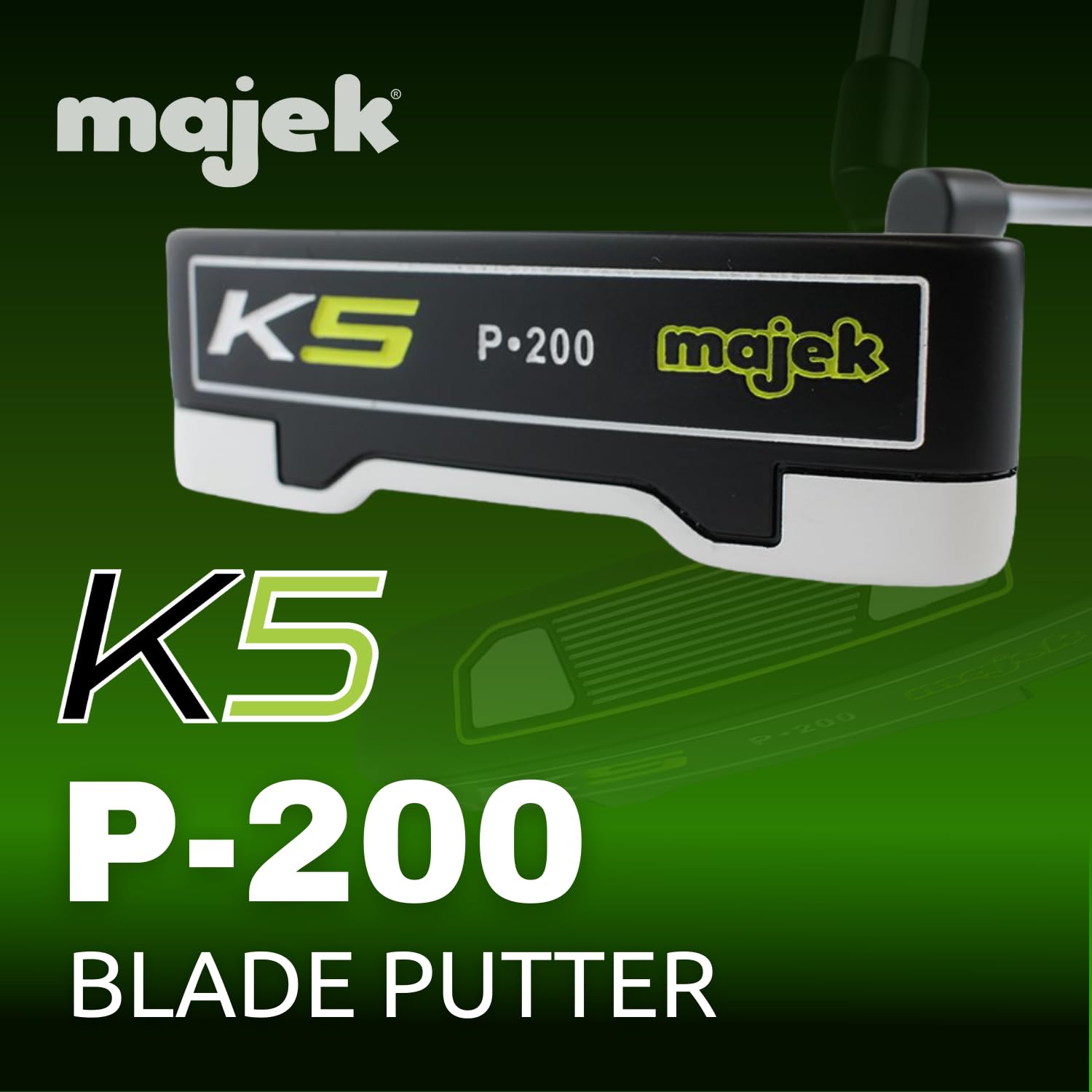 Majek K5 P-200 Golf Putter Right Handed Blade Style with Alignment Line Up Hand Tool 34 Inches Men's Standard Length Perfect for Lining up Your Putts