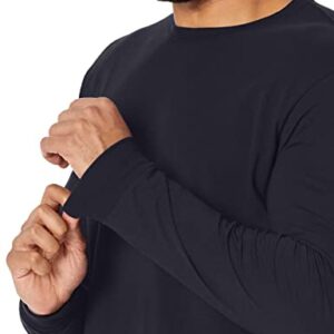 Russell Athletic Mens Dri-power Cotton Blend Long Sleeve Tees, Moisture Wicking, Odor Protection, Upf 30+, Sizes S-3x T-Shirt, Black, Large US