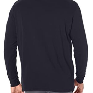 Russell Athletic Mens Dri-power Cotton Blend Long Sleeve Tees, Moisture Wicking, Odor Protection, Upf 30+, Sizes S-3x T-Shirt, Black, Large US