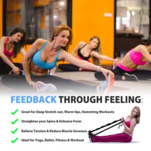 Fitter’s niche Stretch Strap, Cotton Physical Therapy Bands with Multi levels, Arms Legs Gym Ultimate Stretching Band, Yoga Pilates Dance Hamstring Training Fixing and More, Bonus Carry Bag and E-book