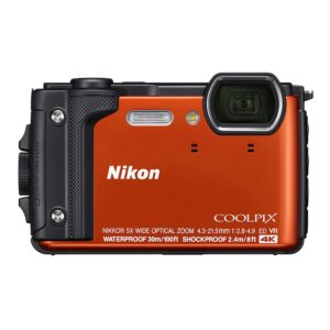 nikon w300 waterproof underwater digital camera with tft lcd, 3", orange (26524)