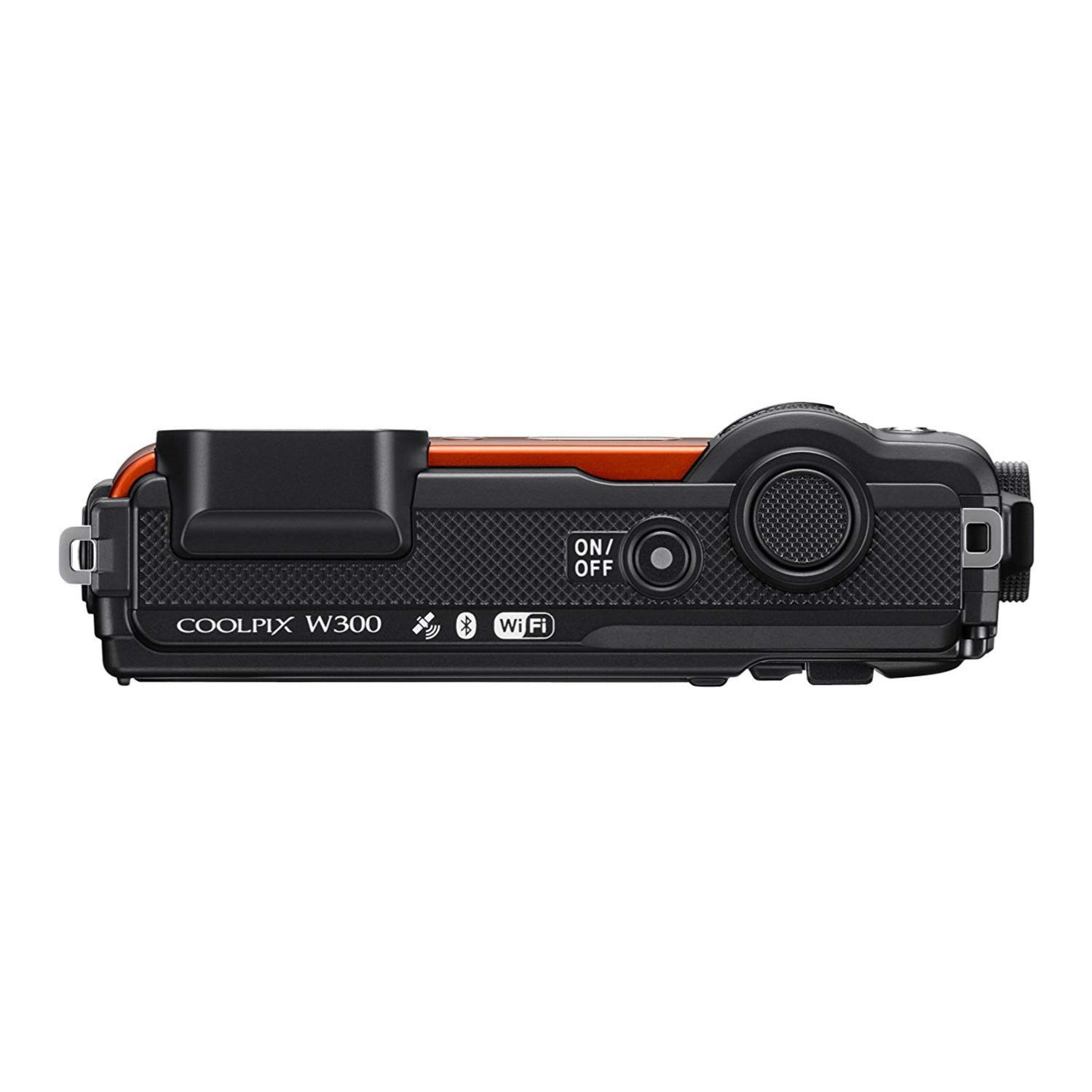 Nikon W300 Waterproof Underwater Digital Camera with TFT LCD, 3", Orange (26524)