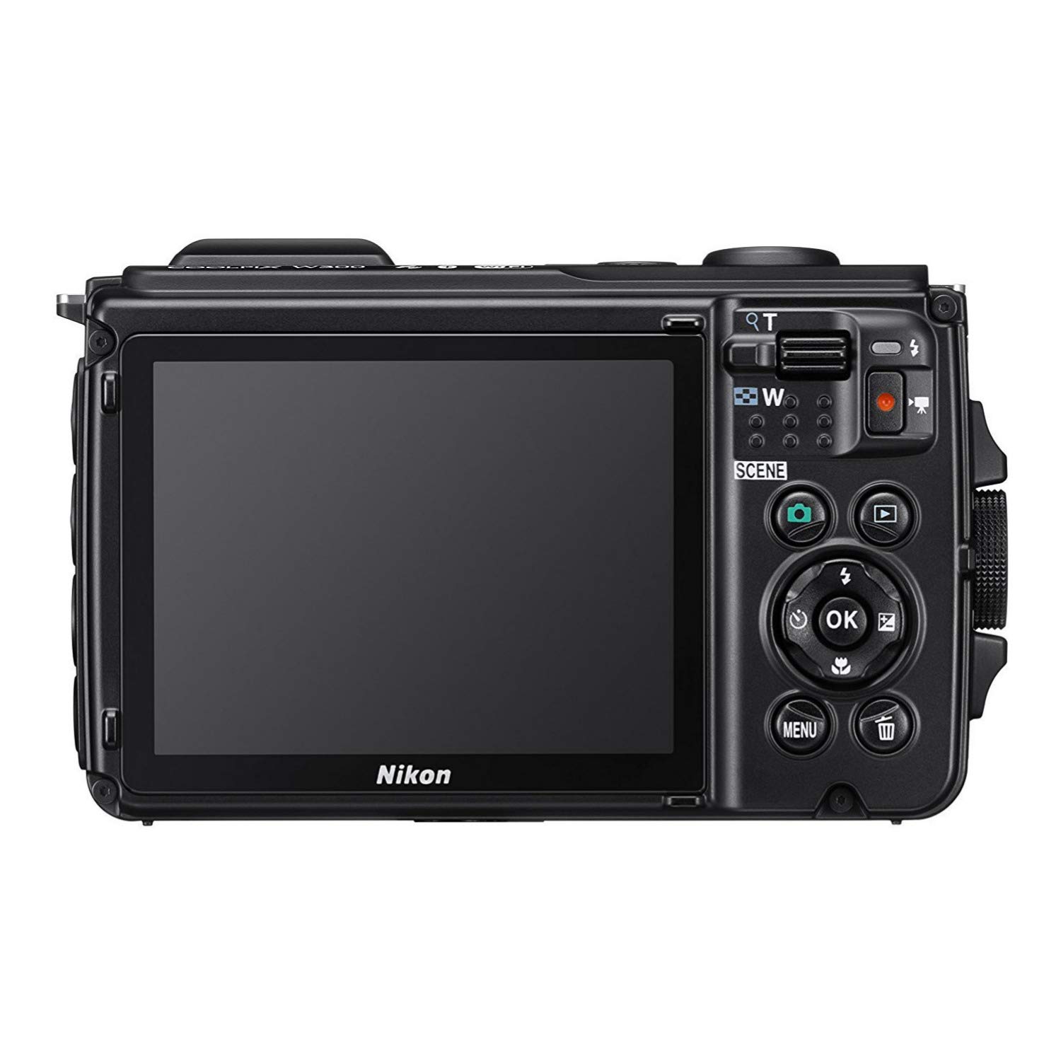 Nikon W300 Waterproof Underwater Digital Camera with TFT LCD, 3", Orange (26524)