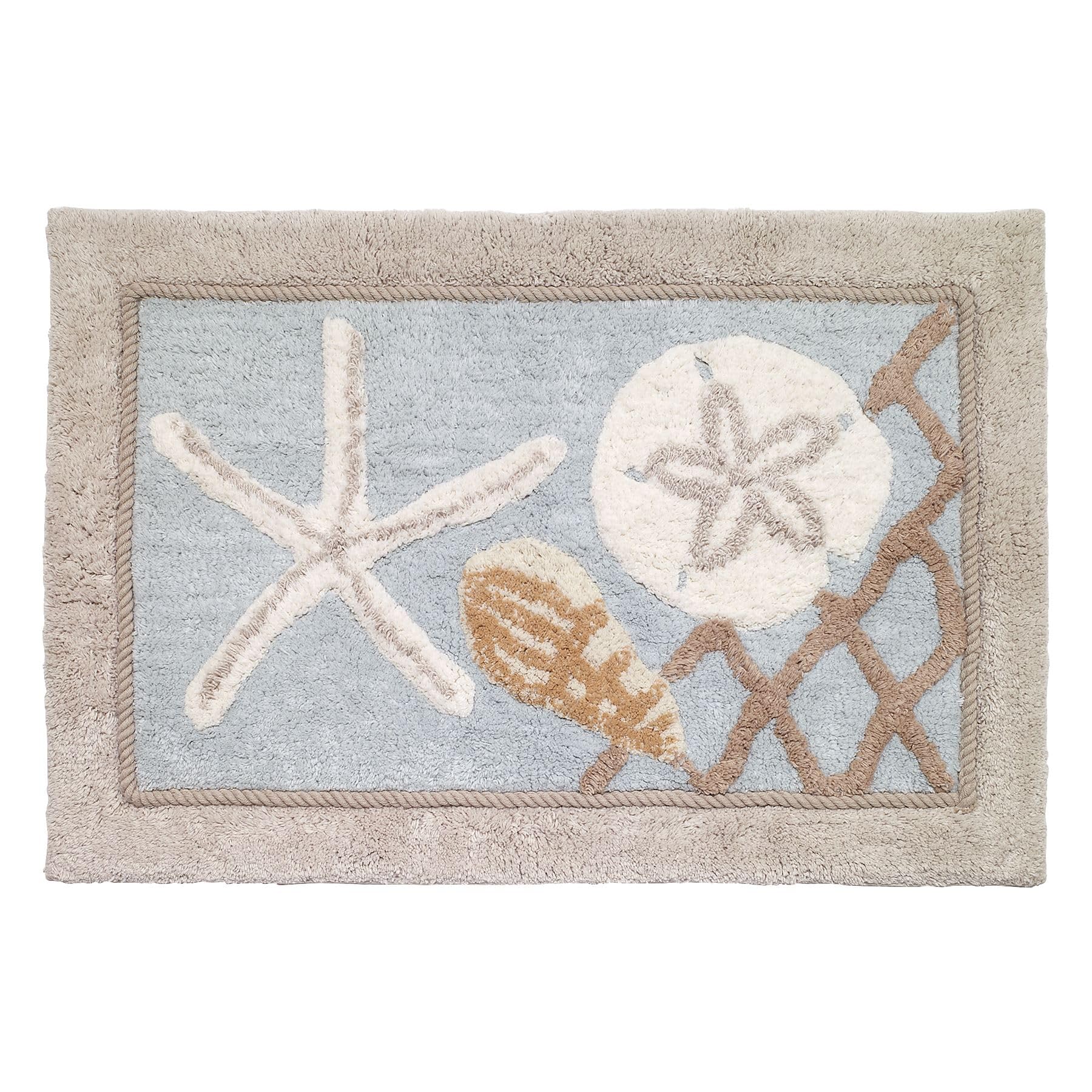 Avanti Linens - Bathroom Rug, Soft & Absorbent Bath Mat, Beach Inspired Bathroom Accessories (Seaglass Collection, 20" x 30")