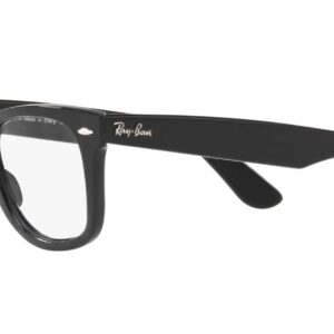 Ray-Ban RX4340V Wayfarer Ease Square Prescription Eyeglass Frames, Black/Demo Lens, 50 mm