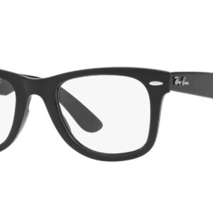 Ray-Ban RX4340V Wayfarer Ease Square Prescription Eyeglass Frames, Black/Demo Lens, 50 mm