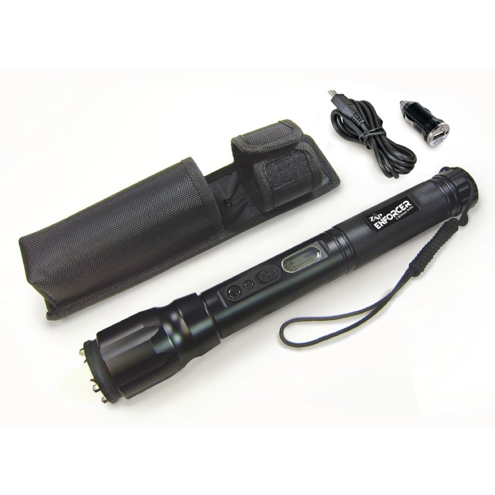 ZAP Enforcer Stun Gun 2,000,000 Volts Black with 4 Flashlight Modes