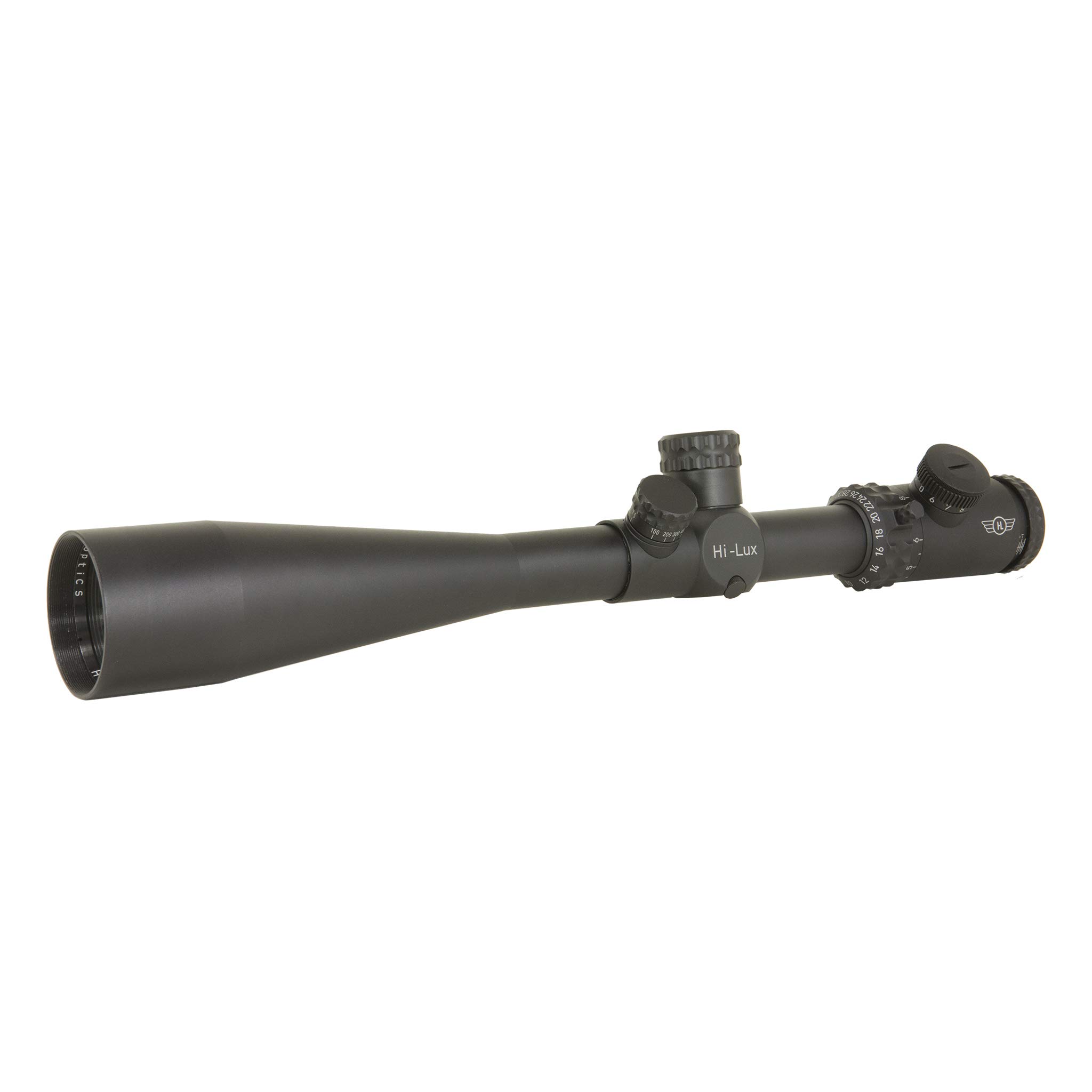 Hi-Lux Optics TP730X50MOA-R Top Angle 7-30 x 50 30mm Tube Rifle Scope with Red Illuminated MOA Reticle, Black