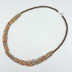 Bocar Long Multiple Row Handmade Beaded Statement Necklace with Gift Box (NK-10407-mix)