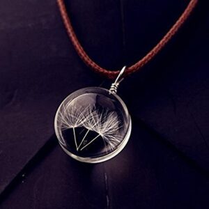 Real Dandelion Dandelion Necklace Real Dandelion Seed, Wish Necklace Nature Jewelery Good Luck Charm